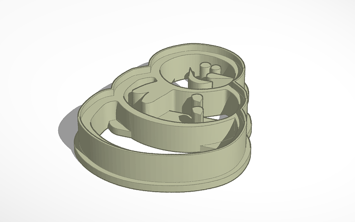 3D design Snowman Cookie Cutter - Tinkercad