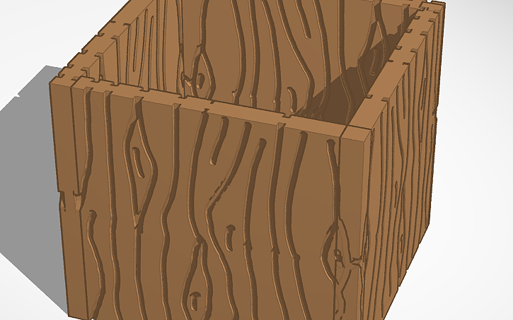 3D design Wooden box - Tinkercad