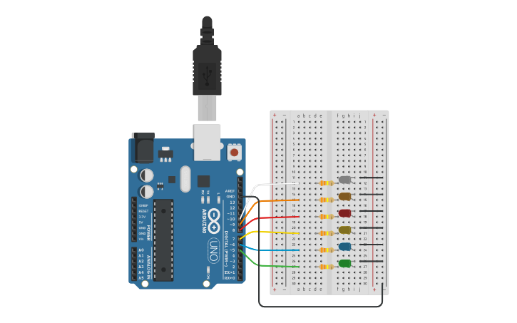 Circuit Design Led Binary Counter Tinkercad