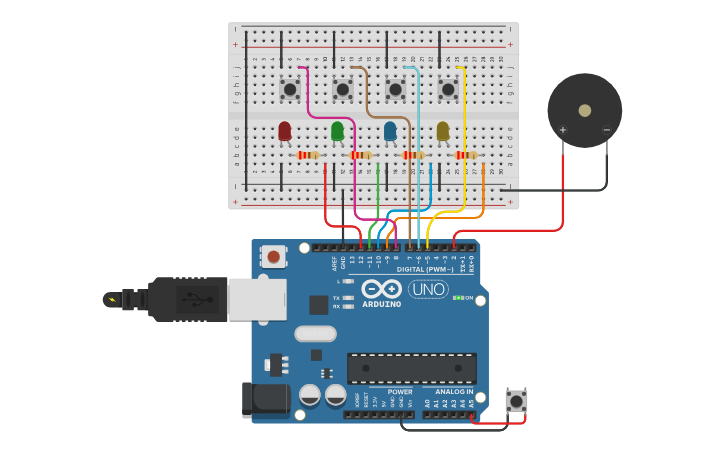 Circuit Design Memory Arduino Led Game Tinkercad 4532