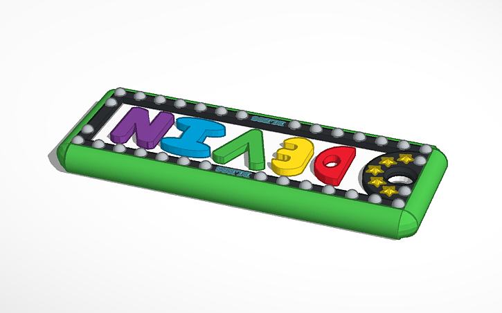 3D design Name Tag - Tinkercad