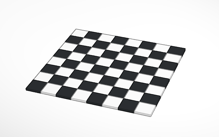 3D design Chess Board (Without Pieces) | Tinkercad