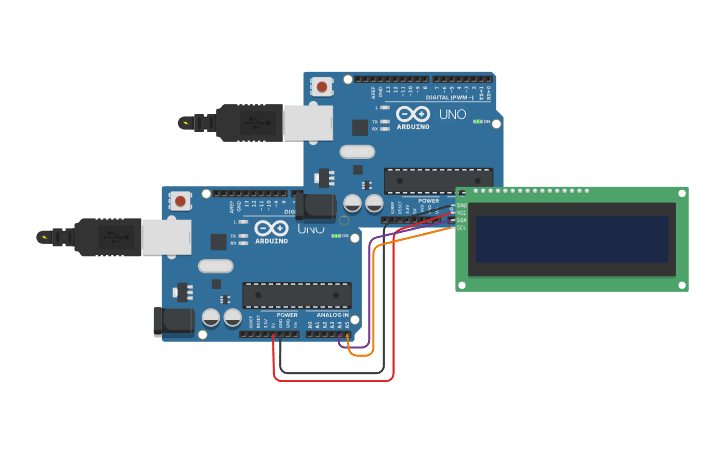 Circuit design 1st Activity LCD Robotics - Tinkercad