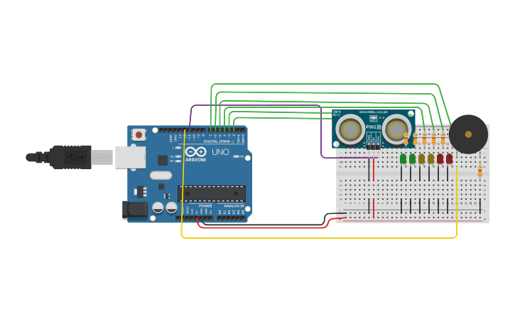 Circuit design sonar - Tinkercad