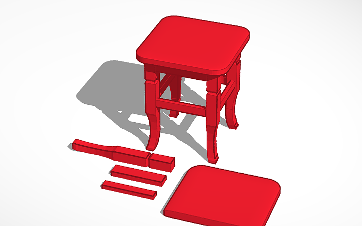 3D design Stool - Tinkercad