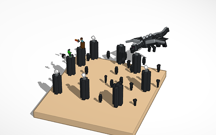 3D design Dream manhunt 2 (with ender dragon) - Tinkercad