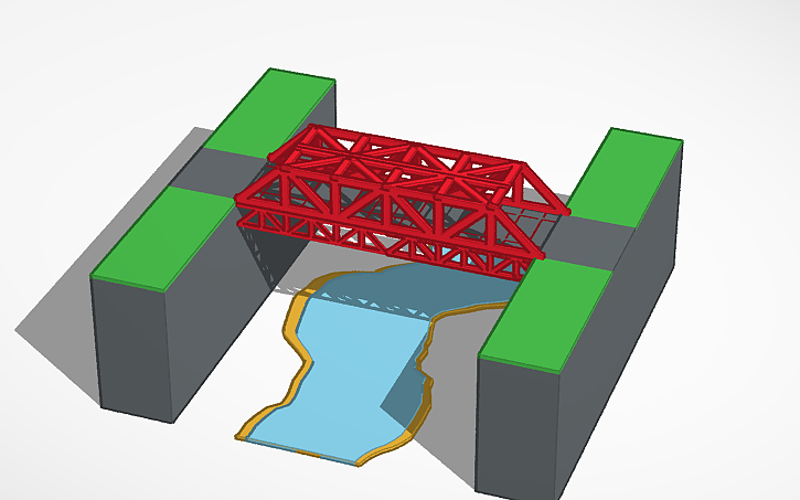 3D design Bridge model - Tinkercad