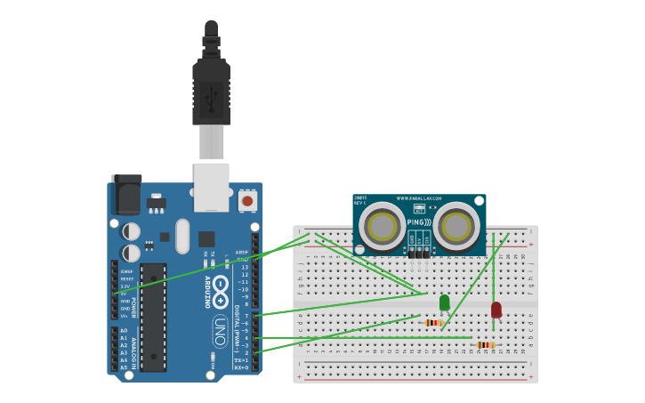 Circuit design Radar - Tinkercad