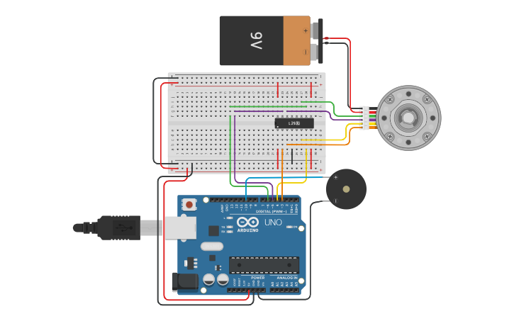 Circuit Design Copy Of Arduino Auto Controlled Stepper Motor Tinkercad
