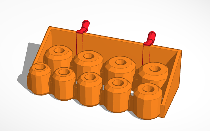 3D design Forstner Bit Storage | Tinkercad