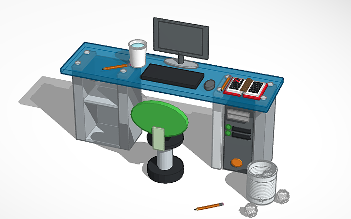 3D design desk - Tinkercad