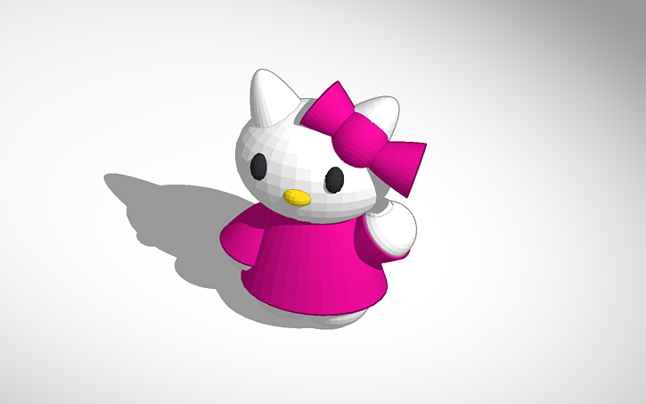 3D design hello kitty - Tinkercad