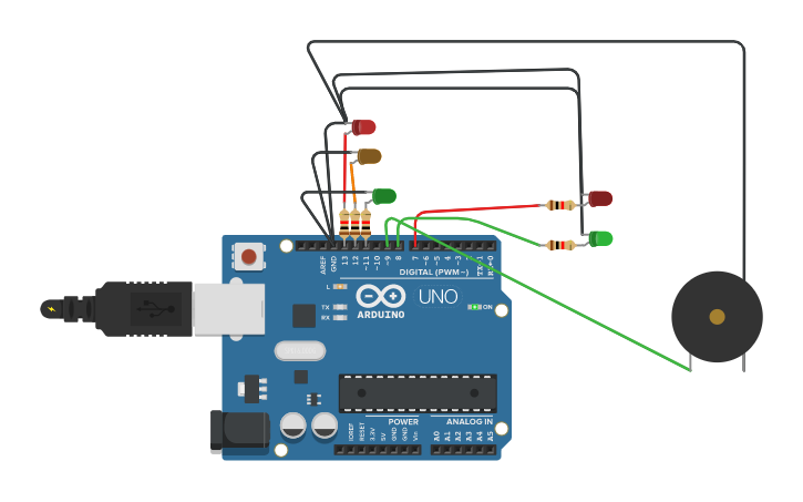Circuit design ARDUINO OINARRIZKO ARIKETAK 3 | Tinkercad