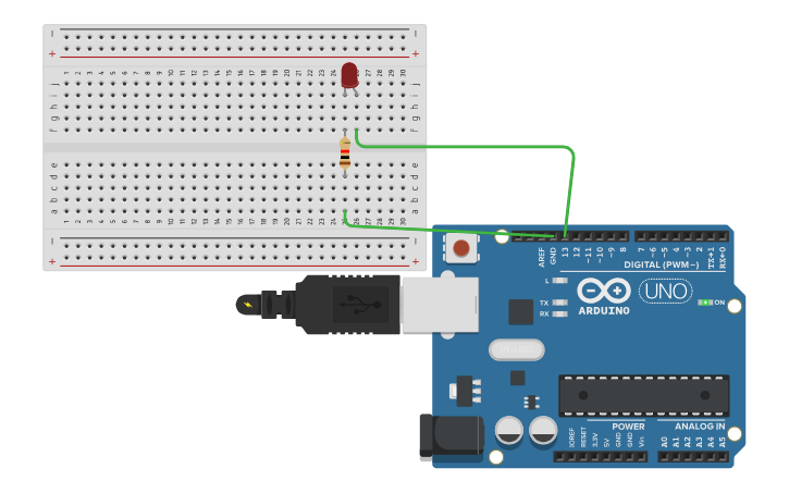 Circuit design Blink Led - Tinkercad