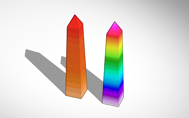 3D design Gradient obelisk - Tinkercad