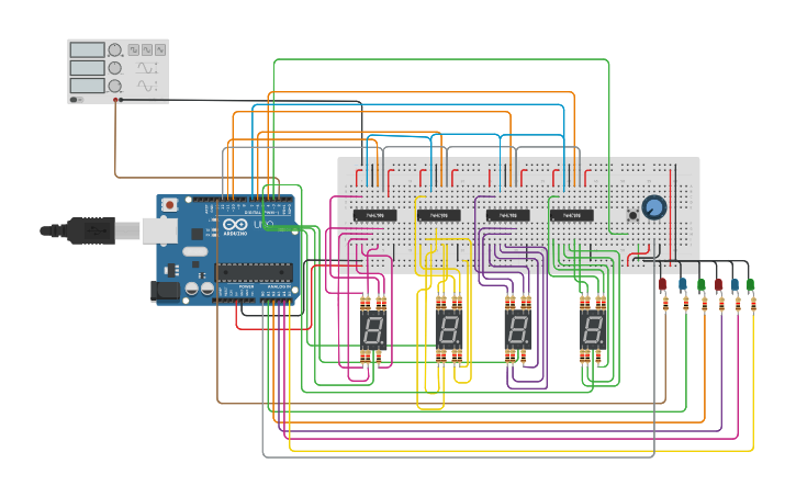 Circuit design Ana Clara e Gabriel Miotelli | Tinkercad