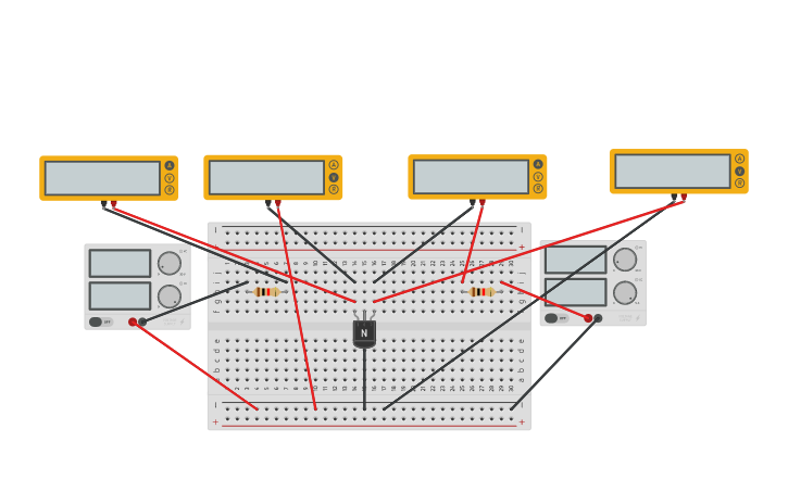 Circuit design BJT CB MODE - Tinkercad