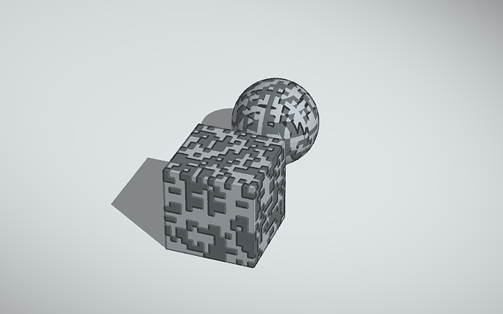 3D design Bi-Color Pixelated Pattern - Tinkercad
