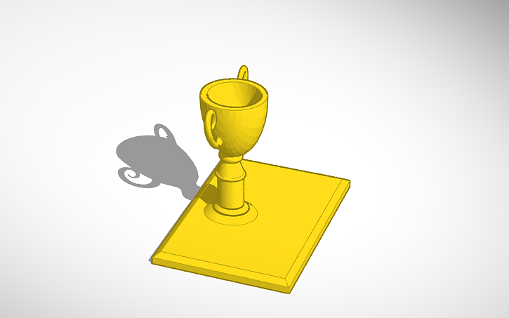 3D design Trophy Template - Tinkercad