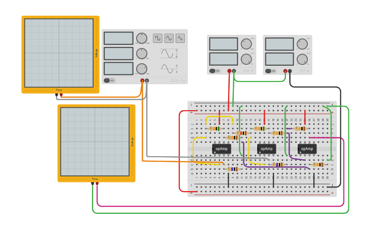 Circuit design Instrumentation Amplifier - Tinkercad Circuit design Instrumentation Amplifier - Tinkercad