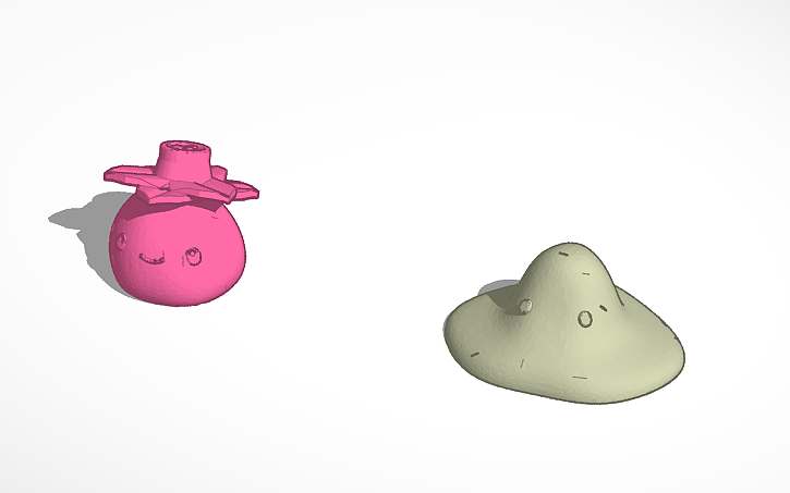 3D design slime rancher fire slime and tangle slime - Tinkercad