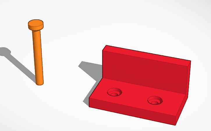 3D design Recessed screw hole template - Tinkercad