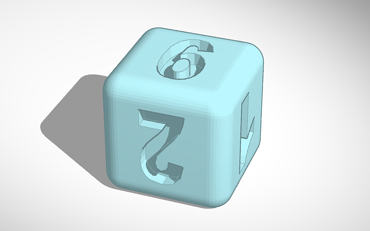 3D design Dice - Tinkercad