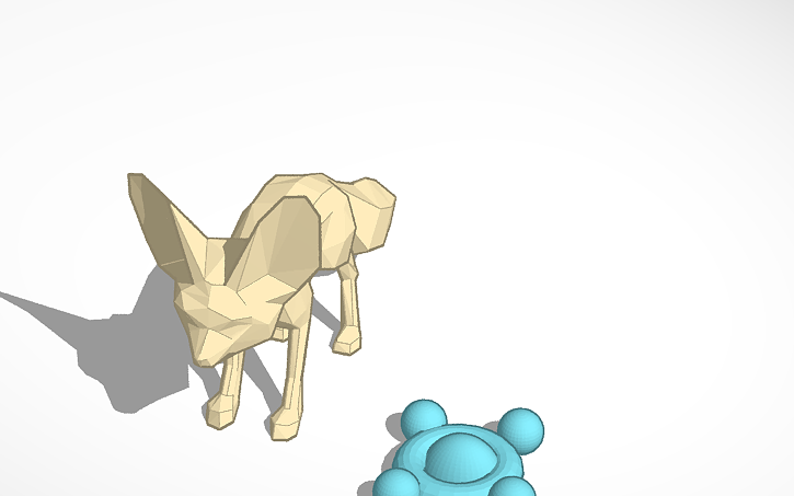 3D design Copy of Fox with toy | Tinkercad