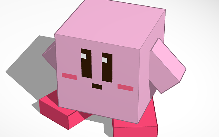 3D design Minecraft Kirby - Tinkercad