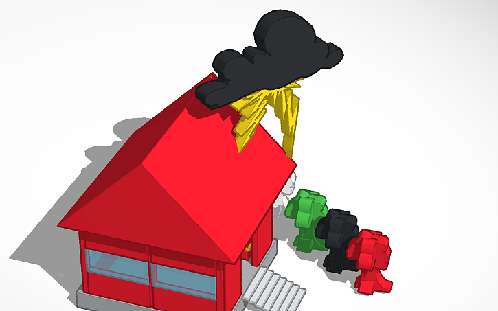 3D design alien house - Tinkercad