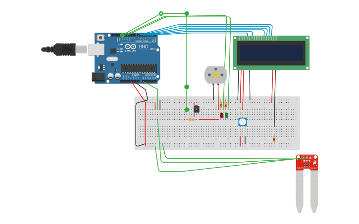 Circuit design soil_moisture - Tinkercad