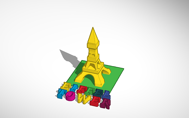 3D design EIFFEL TOWER | Tinkercad