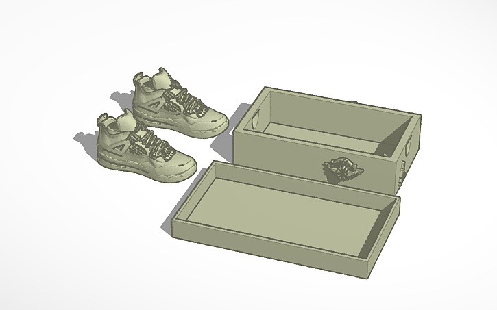 3d Design Jordan 4 With Shoe Box Tinkercad