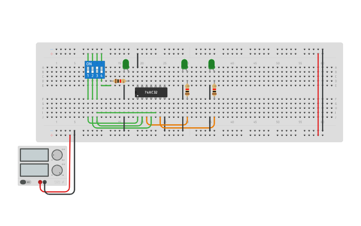 Circuit design 4:2 ENCODER | Tinkercad