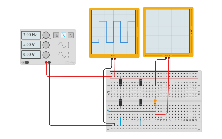 Circuit design raddrizzatore a doppia semionda - Tinkercad