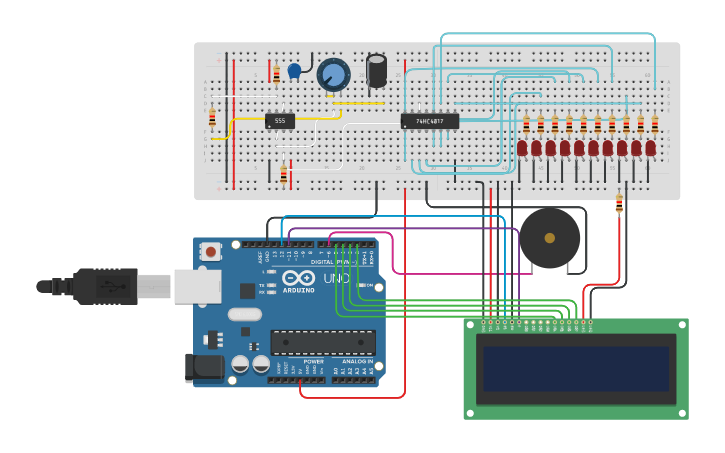 Circuit design Final Project - Song player - Tinkercad