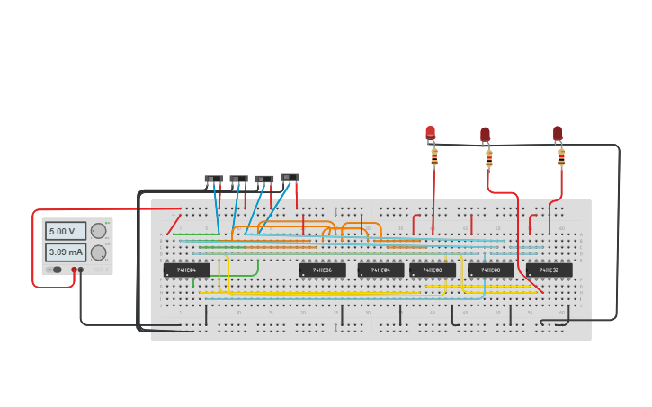 Circuit Design 2 Bit Comparator Final Tinkercad