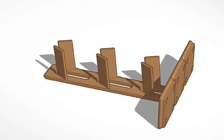 3D design Gridfinity Glasses Stand - Deep variant - Tinkercad