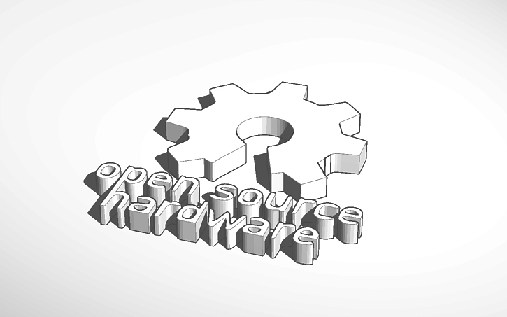 3D design OpenSource Hardware Logo - Tinkercad