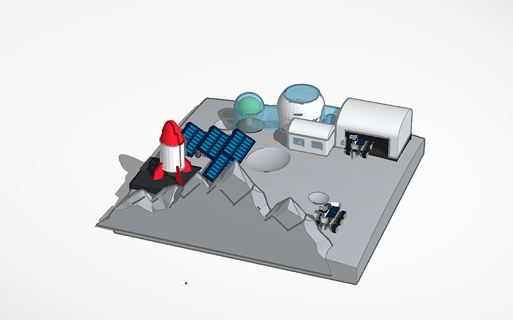 3D design Moon base - Tinkercad