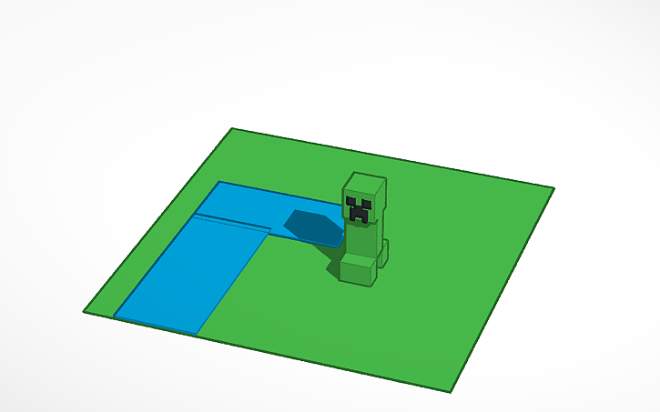 3D design Creeper de minecraft - Tinkercad