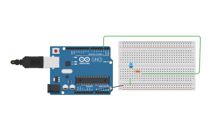 Circuit design Blink Sketch 2 - Tinkercad