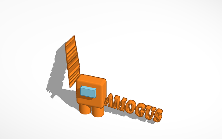 3D design Amogus orange | Tinkercad