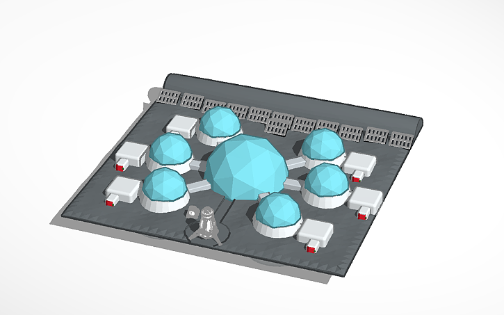 3D design lunar base - Tinkercad