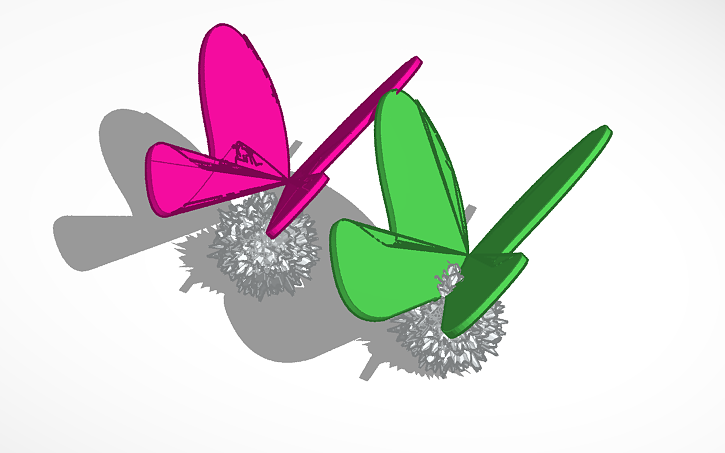 3D design Butterflies - Tinkercad