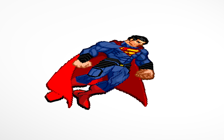 3D design Man of Steel - Pixel Art | Tinkercad