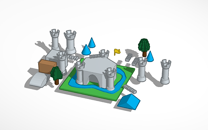3D design Castle Puzzle | Tinkercad