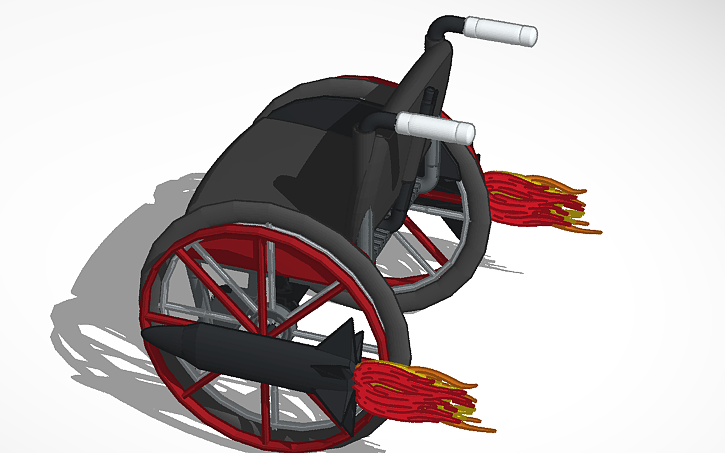 3D design Jet wheelchair - Tinkercad