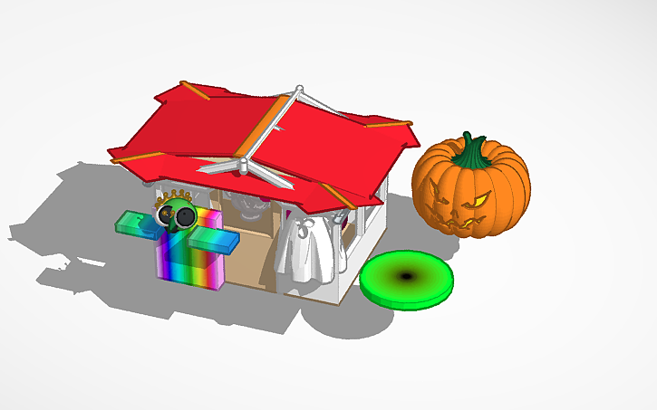 3D design Casa Halloween - Tinkercad