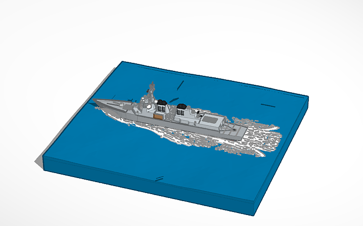 3D design South Korean warship (King Sejong the Great class destroyer ...